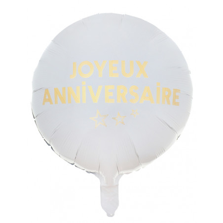 Ballon aluminium joyeux anniversaire star d'un jour or - Ballons - articles de fête
