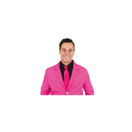 Cravate rose fluo - Accessoire déguisement