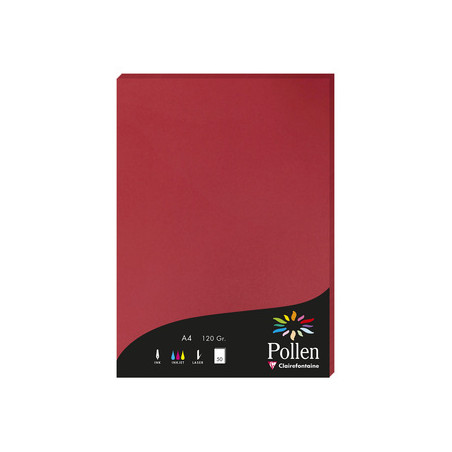 Papier A4 rouge 120gr par 50